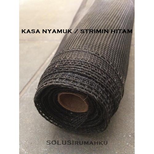 Jual SALE! POTONGAN RAM NYAMUK STRIMIN HITAM / KAIN KASA PLASTIK NILON ...
