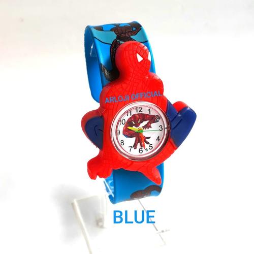 Jual Jam Tangan Anak Jepret/tepok SPIDERMAN + FREE BATERAI CADANGAN ...