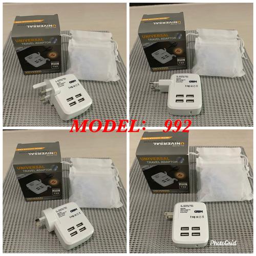 Jual Adaptor Internasional/Universal Travel Adaptor/Adaptor 4USB Port ...