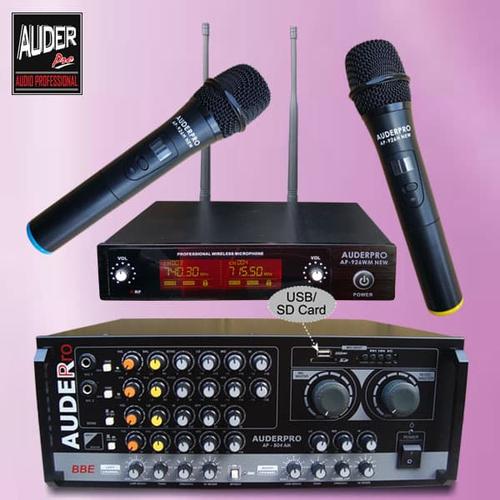 Jual MIxer amplifier AUDERPRO AP-804AM USB + mic wireless AP-926WM-HH ...