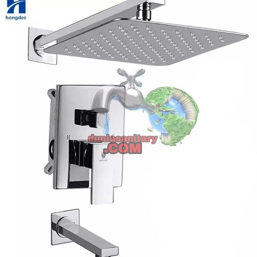 Jual Paket Shower tanam panas dingin 4 lubang with wall shower+spout mixer - Jakarta Pusat ...