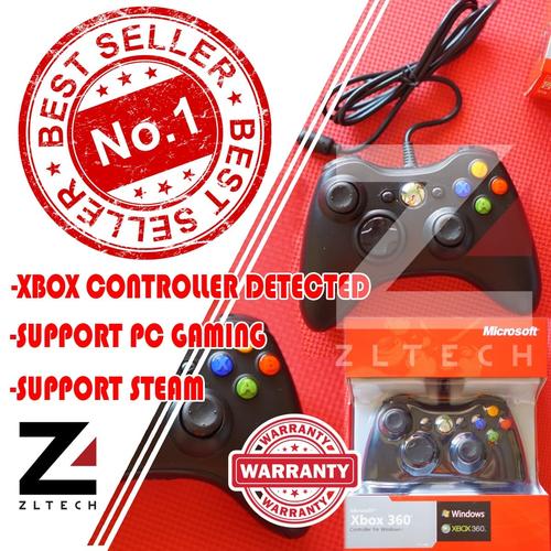 Jual Joystick PC Gamepad Xbox Controller kabel/wired for PC - Hitam ...