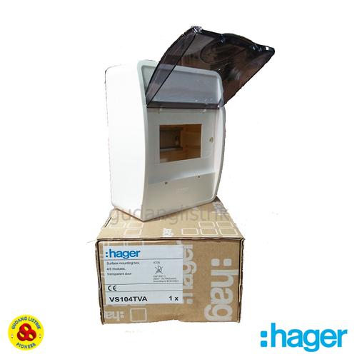Jual HAGER BOX MCB 4 GROUP OUTBOW TEMPEL VS104TVA TUTUP TRANSPARANT ...