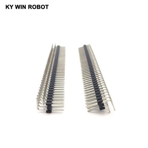 Jual 2x40 L Shape Bend Male Pin Header Double Row Tulang ikan bengkok ...
