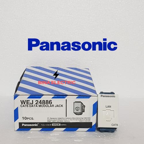 Jual Mata Saklar Jack Modul / Transmisi Data CAT 6 Panasonic WEJ24886 ...