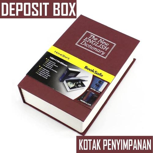 Jual Deposit Box Kotak penyimpan Uang atau Perhiasan model Buku - Size ...