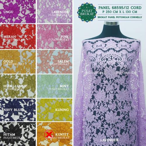 Jual P 68595/12 CORD - KAIN BROKAT PANEL P250CM X L130CM [harga per ...