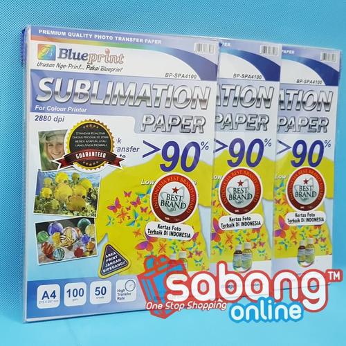 Jual PAPER BLUEPRINT SUBLIM A4 100 GRM / KERTAS FOTO SUBLIM A4 - Kab ...