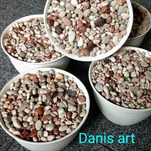 Jual Set pot batu panca warna/ Pot plastik/ Pot tawon putih/ Batu alam ...