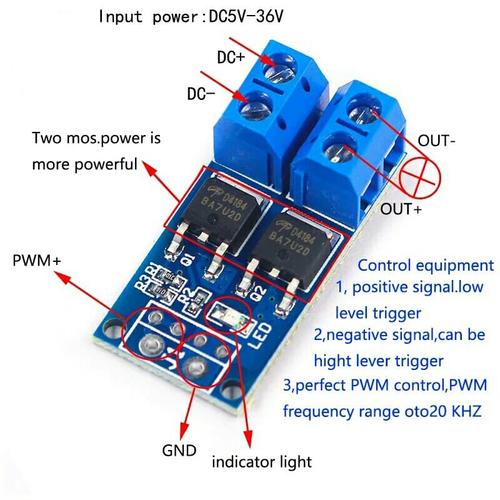 Jual MOS FET Trigger Switch Drive Module PWM Controller 15A 400W - Kota ...