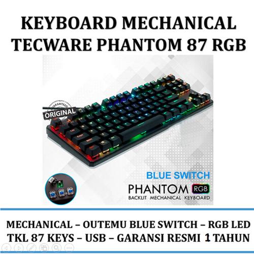 Jual Tecware Phantom 87 Key RGB led Outemu Blue Switch Mechanical ...