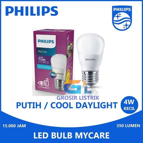 Jual Lampu Philips LED Bulb MyCare 4W (Kecil) Putih (4 Watt W 4Watt ...