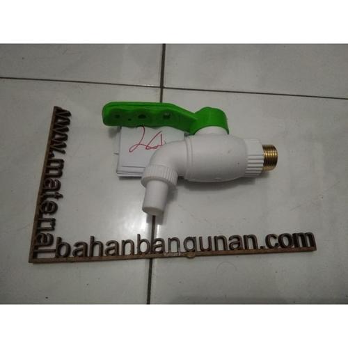 Jual kran besar drat luar 1/2 keran air pengalir saluran putih hijau ...