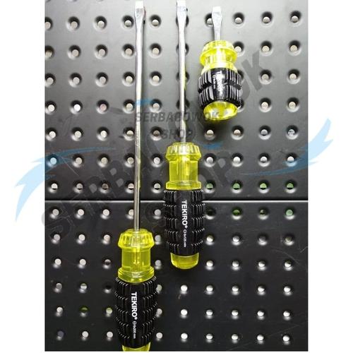 Jual Tekiro Obeng Gg Karet Hijau Plus PH2 X 125 Mm / Kuning Minus 6 X ...