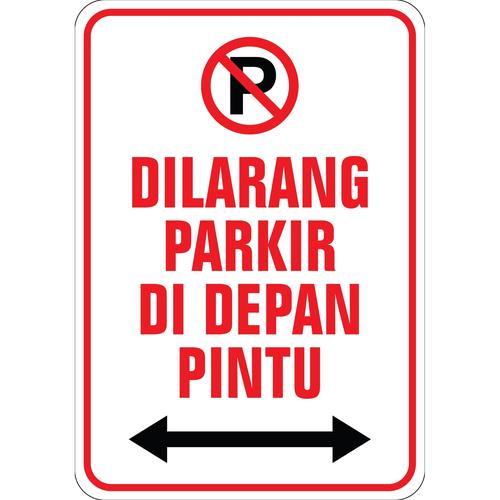 Jual RAMBU DILARANG PARKIR DI DEPAN PINTU - 35X50CM SIGNAGE - Kota ...