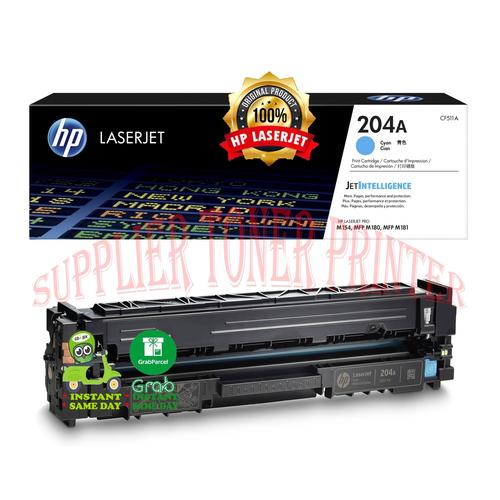 Jual Toner HP Laserjet PRO M154,MFP M180 204A [CF511A] Cyan Original ...