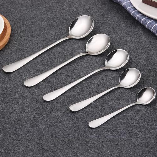 Jual Sendok Teh Kopi Gula Dessert Bulat Stainless Tebal Round Teaspoon ...