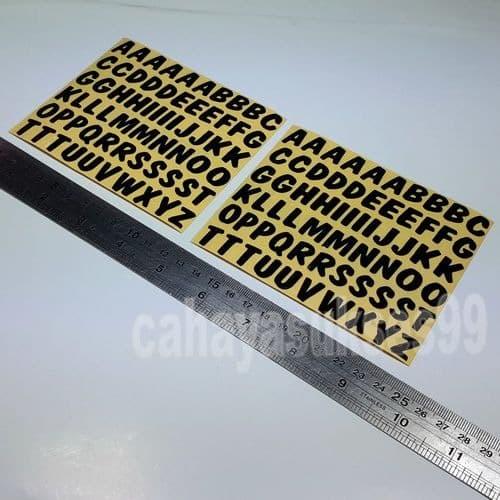 Jual Stiker Huruf Alphabet Abjad Font Komika Hitam Kilap Size 1cm X 1 ...