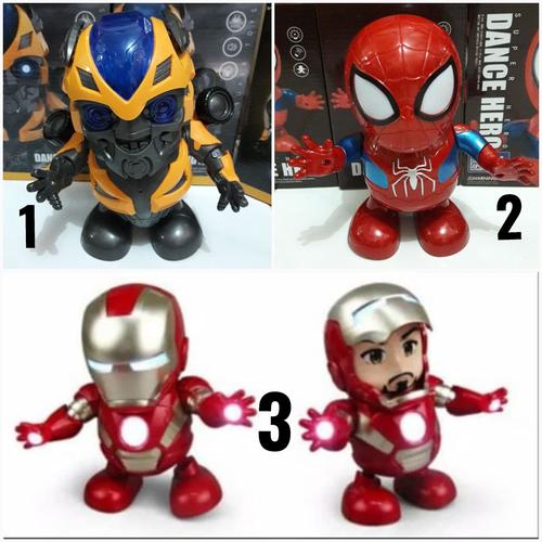 Jual robot dance mainan anak robot nari joget bumblebee,iron man ...