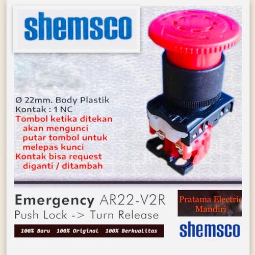 Jual Emergency Stop Switch Model AR22V2R-11R AR22 V2R-11R Merk SHEMSCO - Jakarta Barat - Pratama ...