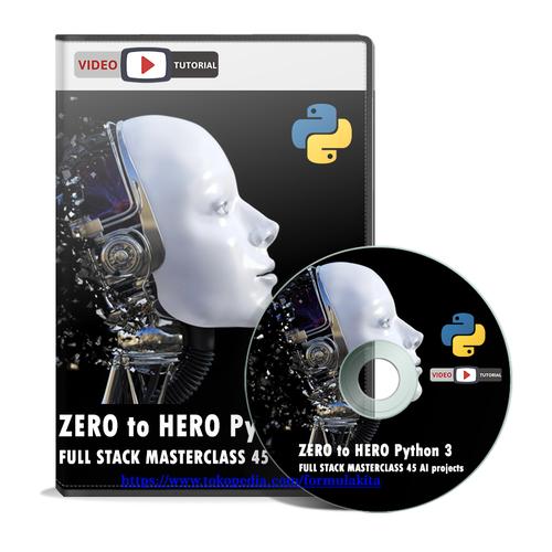 Jual Video Tutorial Python 3 FULL STACK MASTERCLASS 45 AI projects - Link GDrive - Kab. Jombang ...