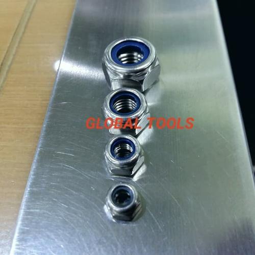 Jual Mur nylon ss m12 mur kunci 19 mur baut 19 Nylon lock nut ss 304 A2 ...