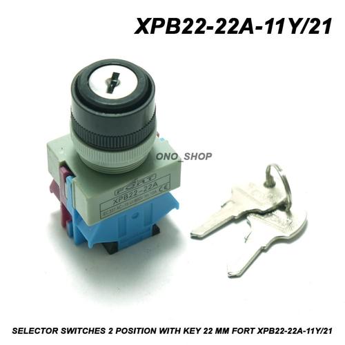 Jual Selector Switches 2 Position With Key 22 mm Fort XPB22-22A-11Y/21 ...