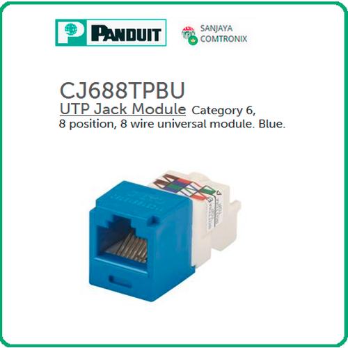 Jual PANDUIT CJ688TPBU Modular Jack UTP RJ45 Plug Cat6 / Cat.6 / Cat 6 ...
