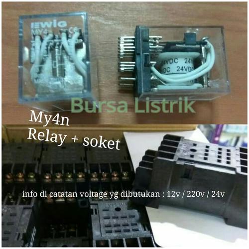 Jual RELAY MY4n Lengkap SOCKET PYF14A-E - 220vac - Jakarta Pusat ...