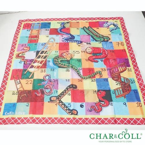 Jual Syal / Shawl / Scarf Custom Print "Indonesia Painting" By Char N ...