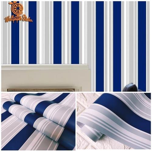 Jual Wallpaper Sticker Dinding Biru Dongker Putih - Jakarta Utara ...