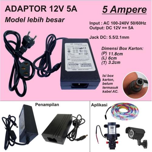 Jual Adaptor 5A 12V Model Lebih Besar - Jakarta Barat - Mitra Abadi LED ...