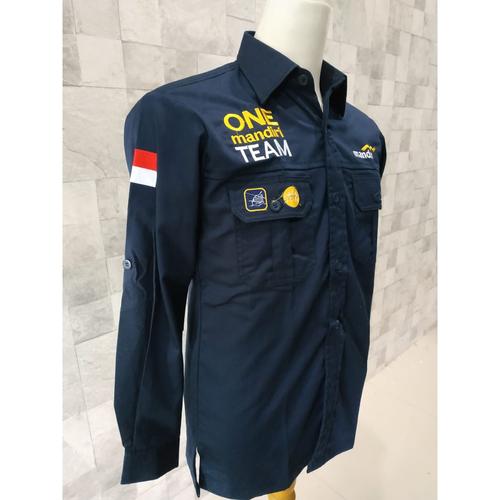 Jual KEMEJA KERJA KEMEJA PDL BIRU NAVY BANK MANDIRI - Navy, S - Kota ...