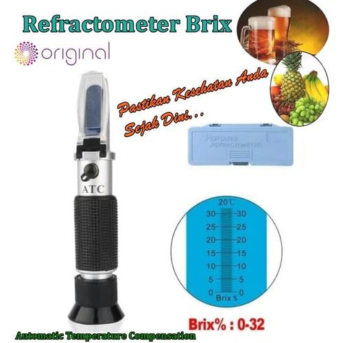 Jual Refractometer Brix With ATC Alat Ukur Kadar Gula Makanan Minuman ...