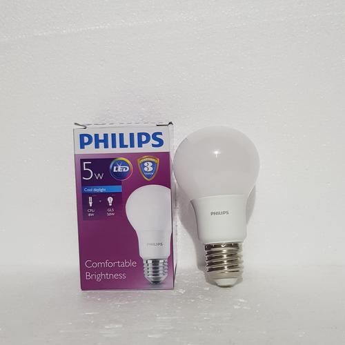 Jual Lampu Bohlam Led Philips 5W / 5Watt / 5 W / Putih (Cool Daylight ...