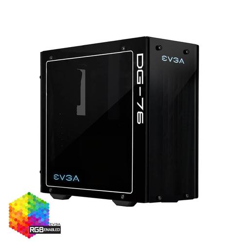 Promo RGB Gaming Case RGB EVGA DG-76 Matte Black Mid-Tower, Tempered ...