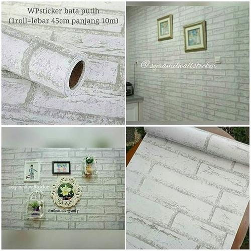 Jual Wallpaper Sticker Dinding Motif Bata Putih - Jakarta Utara ...