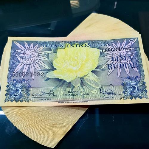 Jual 5 RUPIAH BUNGA 1959 UANG KUNO - Jakarta Pusat - Gilgalad | Tokopedia