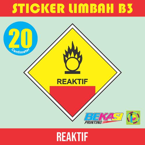 Jual Sticker K3 Safety Sign Limbah B3 Uk. 20 cm REAKTIF - Kota Bekasi ...
