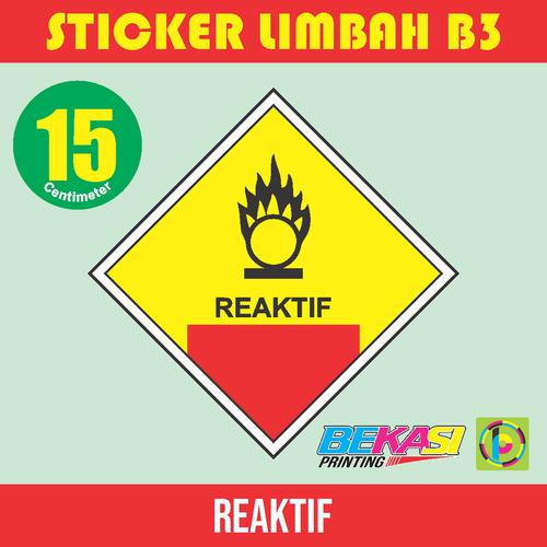 Jual Sticker K3 Safety Sign Limbah B3 Uk. 15 cm REAKTIF - Kota Bekasi ...