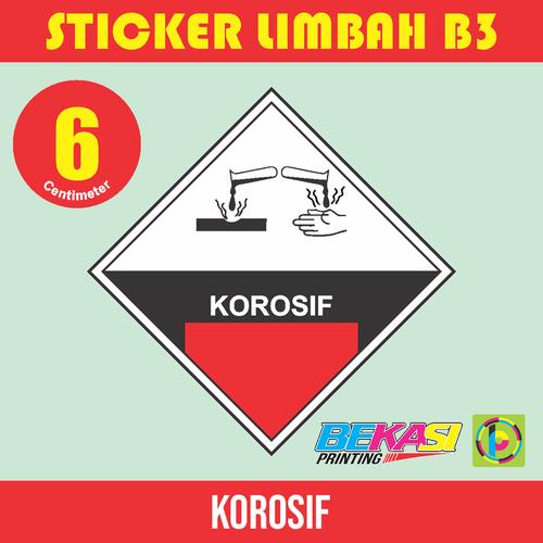 Jual Sticker K3 Safety Sign Limbah B3 Uk. 6 cm KOROSIF - Kota Bekasi ...