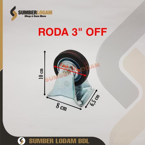 Jual Roda Troli 3" Tipe OFF Roda Karet Etalase Gerobak 3 inch ROHA ...