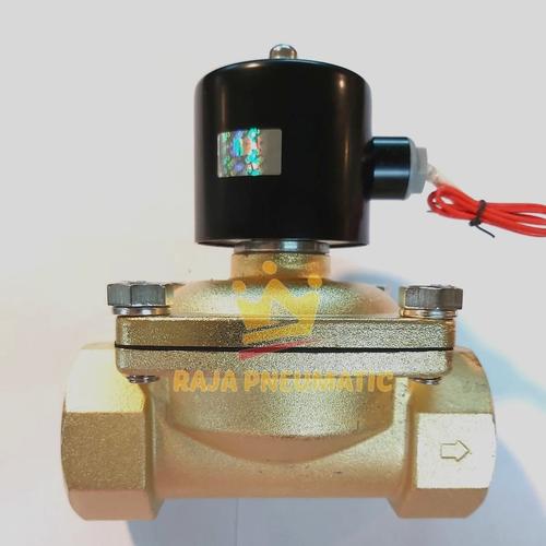 Jual SOLENOID VALVE KUNINGAN 1-1/2 INCH AC220V BISA BUAT OLI , ANGIN ...