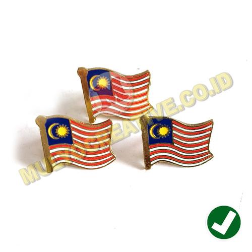 Jual Pin Bendera Malaysia Flag Pin Malaysia Bahan Logam Kuningan Murah ...