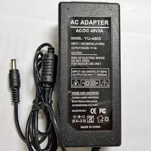 Jual adaptor adapter ac to ke dc power supply 48v 48volt 48 volt 3a ...