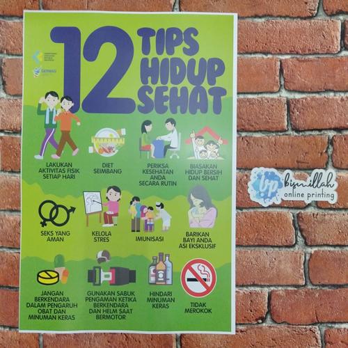 Jual Poster kesehatan 12 tips hidup sehat - Kota Surabaya - Bismillah ...