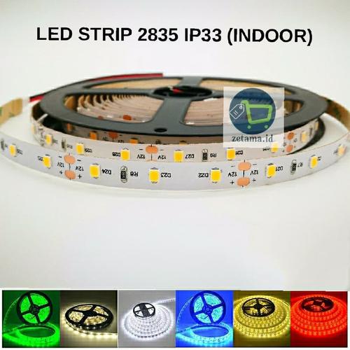 Jual LED Strip Indoor Mata 2835 / LED Mata Kecil 5 Meter 12V DC - Putih ...
