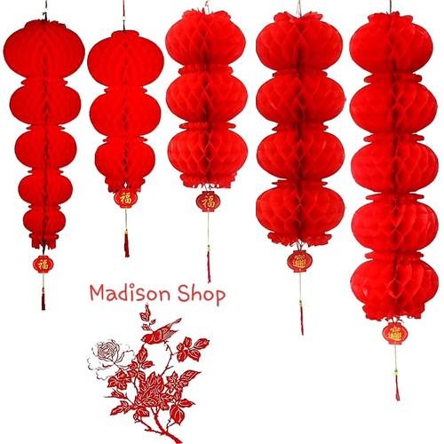 Jual Lampion Lipat Susun 3 Besar Kecil Tenlung Dekorasi Imlek outdoor ...