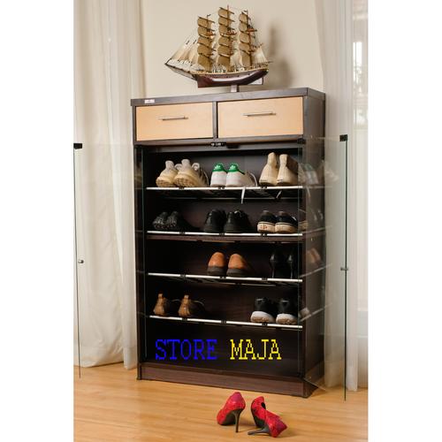 Jual RAK SEPATU KACA MINIMALIS RAK SANDAL SEDERHANA RAK MULTIFUNGSI RS ...
