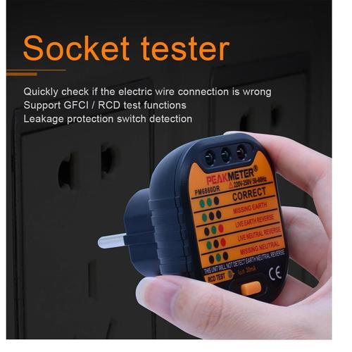 Jual Alat Ukur Listrik Smart Socket Tester 220V ~ 250V Indikator LED ...